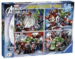 Puzzle - Bumper Pack 4 X 100pc - Marvel Avengers – Wondersaurus