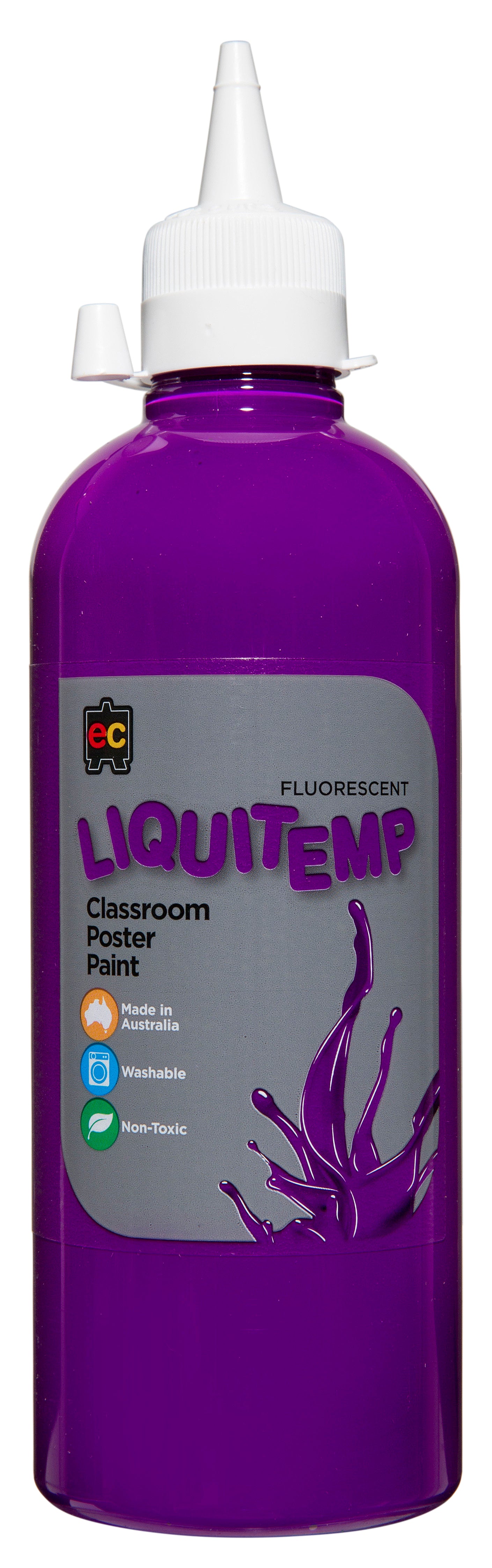 Fluorescent Liquitemp Classroom Poster Paint 500ml: Fluorescent Purple ...
