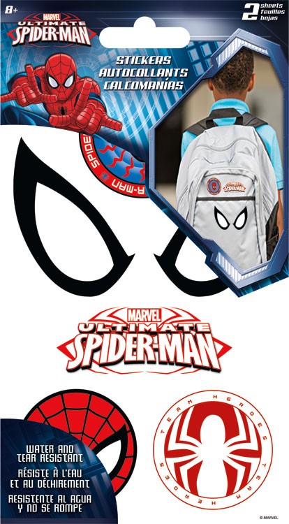 Tyvek Stickers - 2 Sheet: Spider-Man – Wondersaurus