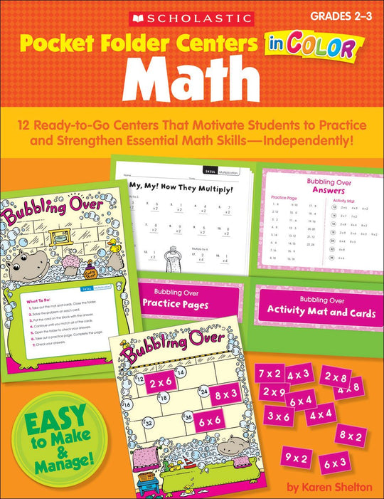 Pocket Folder Centers in Color: Math Grades 2-3 – WONDERSAURUS