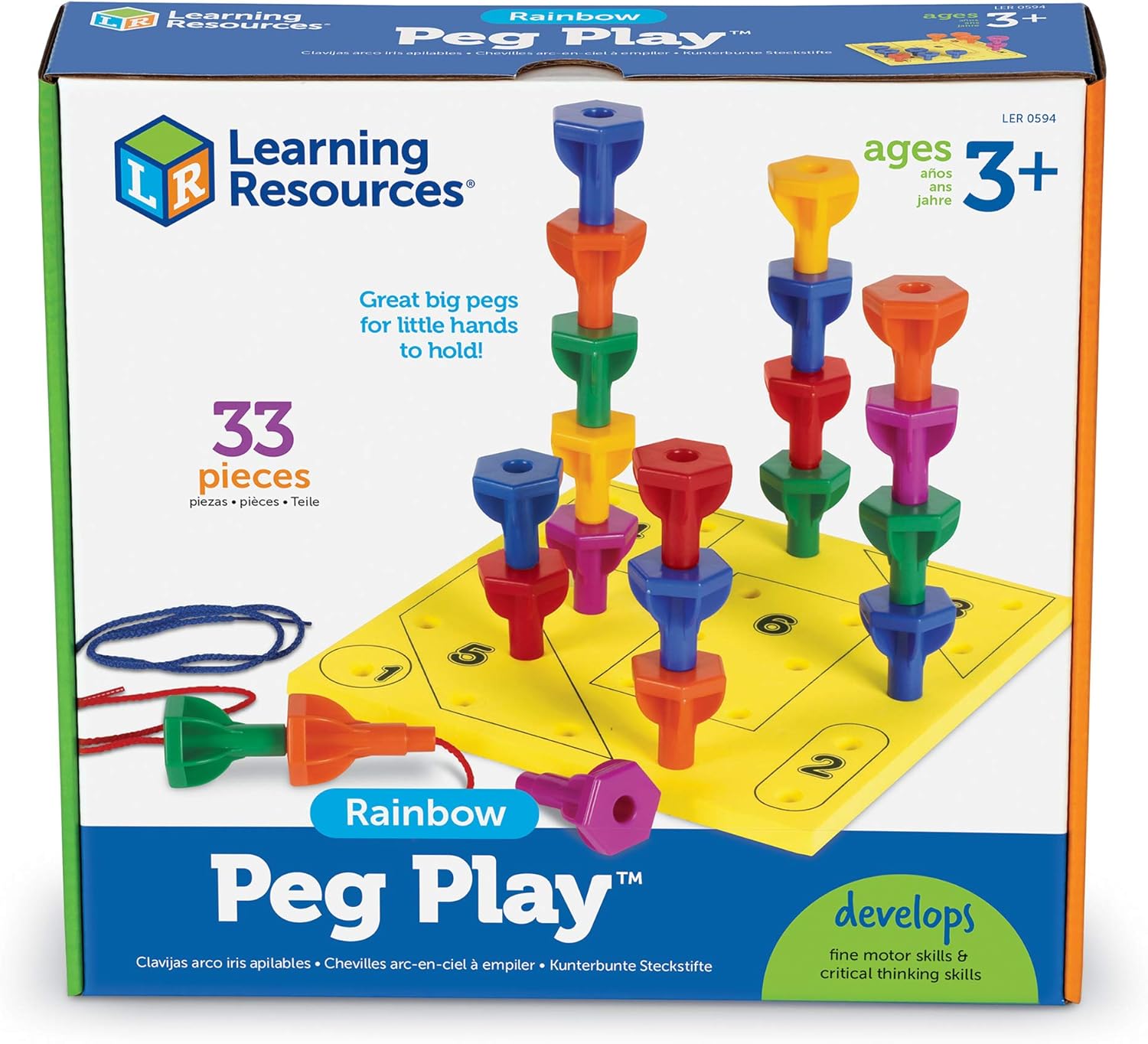Rainbow Peg Play Activity Set – WONDERSAURUS