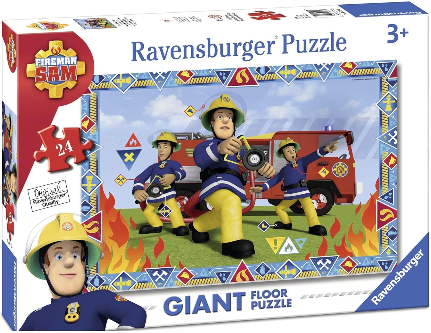 Puzzle - 24's Giant Floor Puzzle: Fireman Sam - Neuer Einsatz fur Sam ...